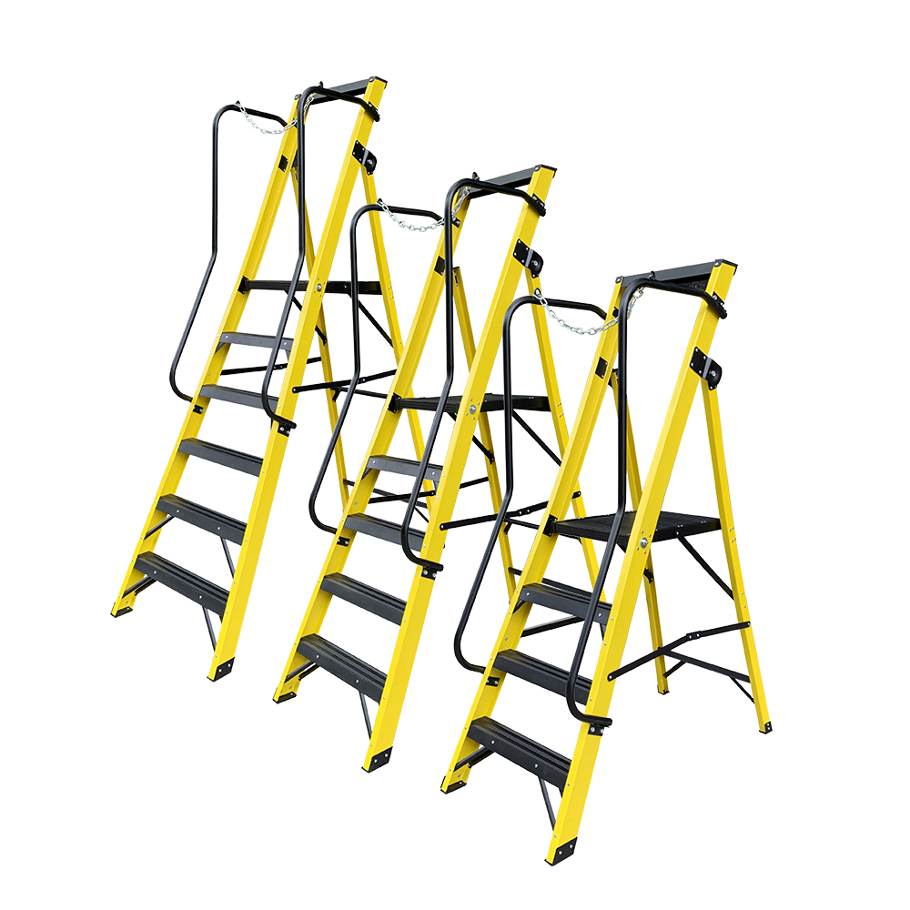Fibreglass Safety Platform & Ladder - Deligo